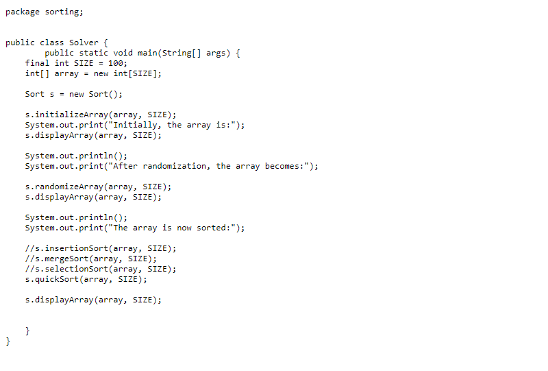Solved 2. Insertion/Selection/Merge/Quick Sorts (40 marks) | Chegg.com