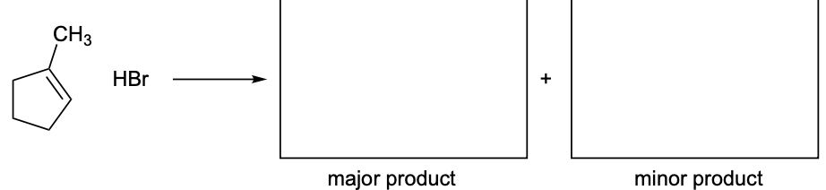 Solved What are the major and minor products of this | Chegg.com