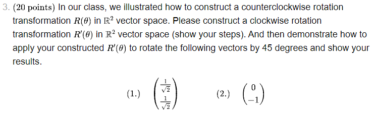 Solved 3. (20 points) In our class, we illustrated how to | Chegg.com