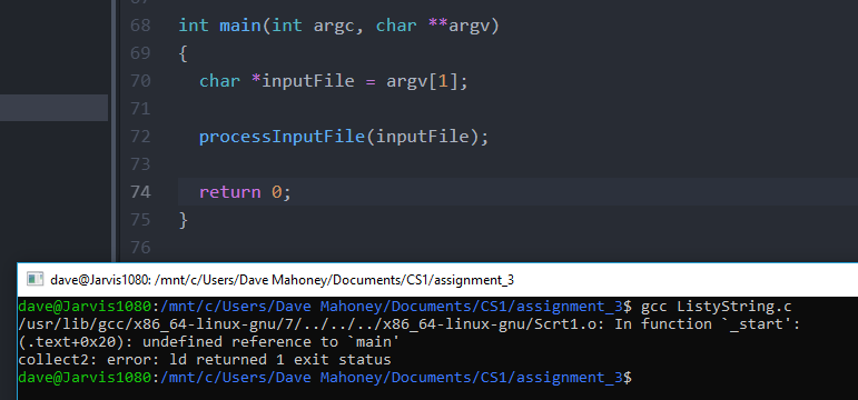Solved 68 int main(int argc, char **argv) 69 70 71 72 73 74 | Chegg.com