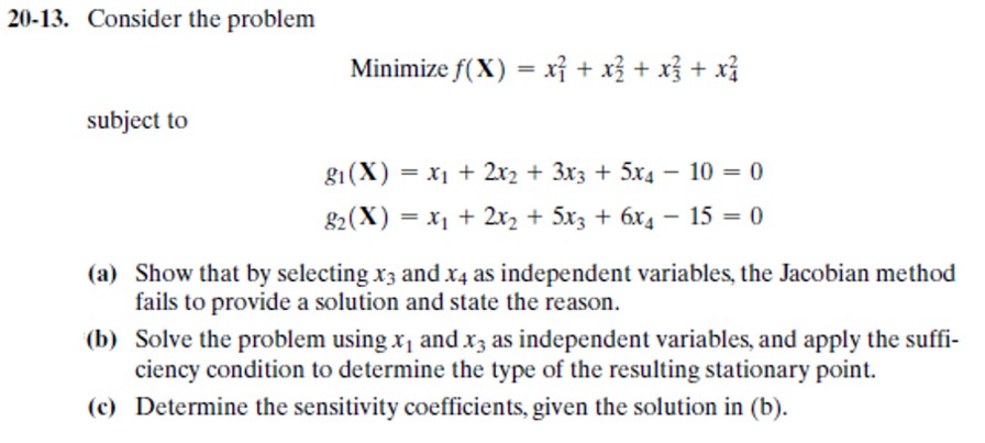20-13. Consider the problem Minimize | Chegg.com