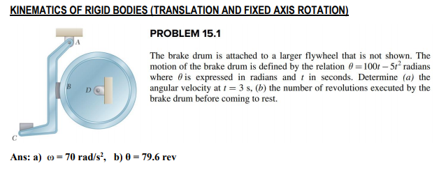 Solved KINEMATICS OF RIGID BODIES (TRANSLATION AND FIXED | Chegg.com