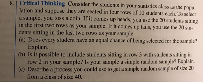 Solved 8. Critical Thinking Consider the students in your | Chegg.com