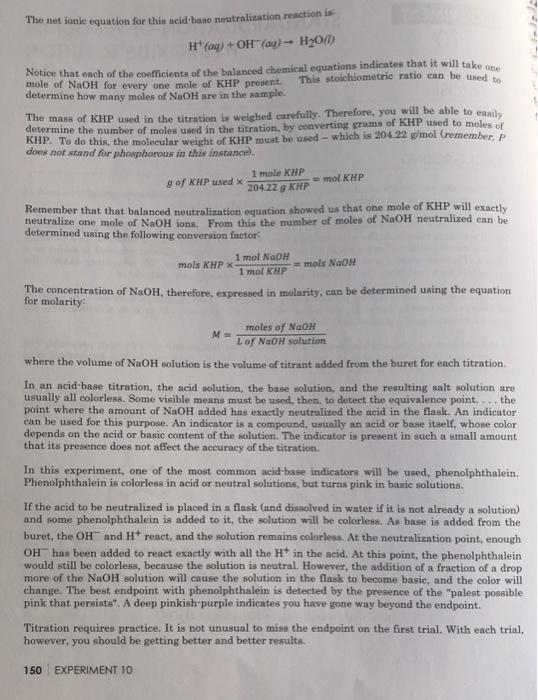 Solved EXPERIMENT STANDARDIZATION OF A SODIUM PURPOSE | Chegg.com