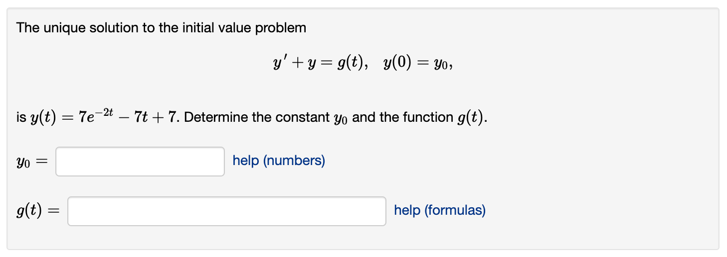 Solved The unique solution to the initial value | Chegg.com