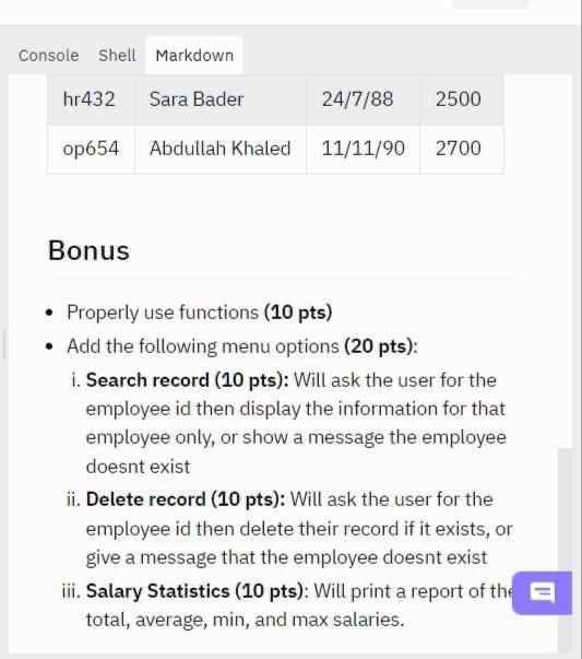 Solved Assignment 6 (50 pts) Write a menu based application | Chegg.com