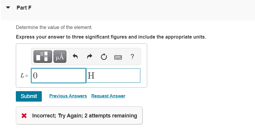Part A A certain circuit element is known to be a | Chegg.com