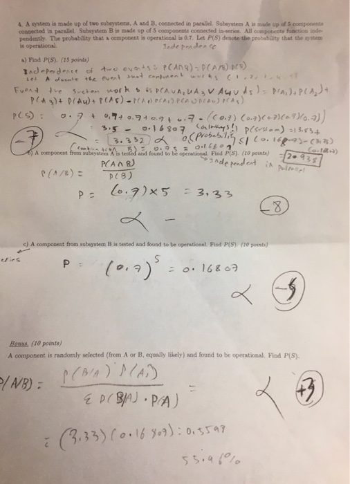 Solved 4. A system is made up of two subsystems, A and B, | Chegg.com