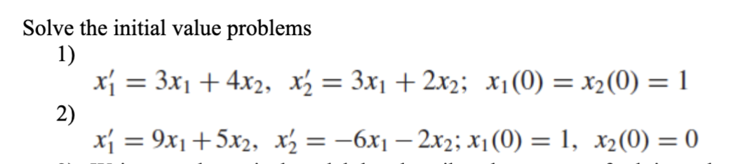 Solved Solve the initial value | Chegg.com