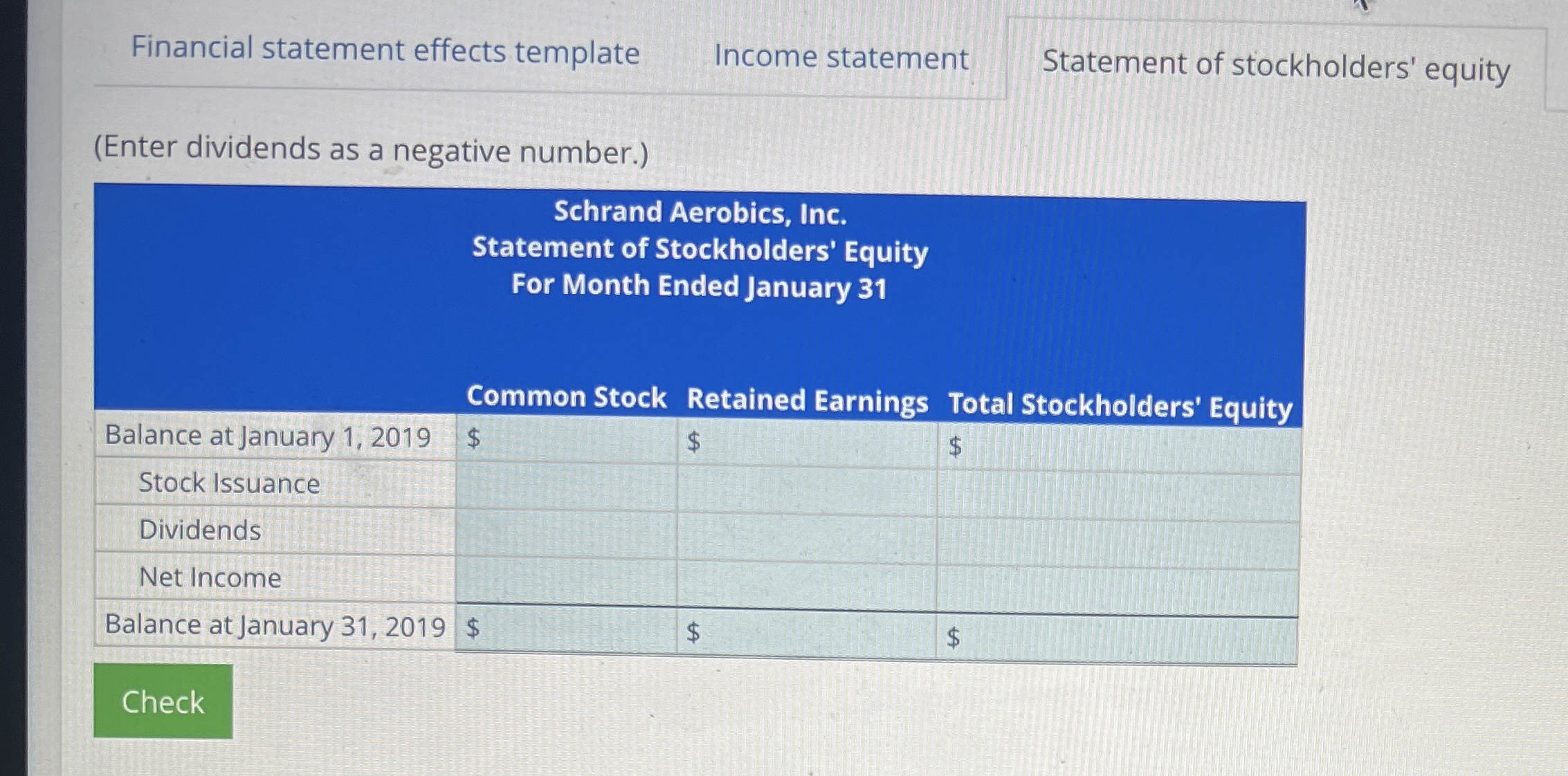 Solved Analyzing Transactions Using the Financial Statement | Chegg.com