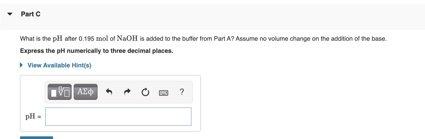Solved What is the pH of a buffer prepared by adding 0.809 | Chegg.com