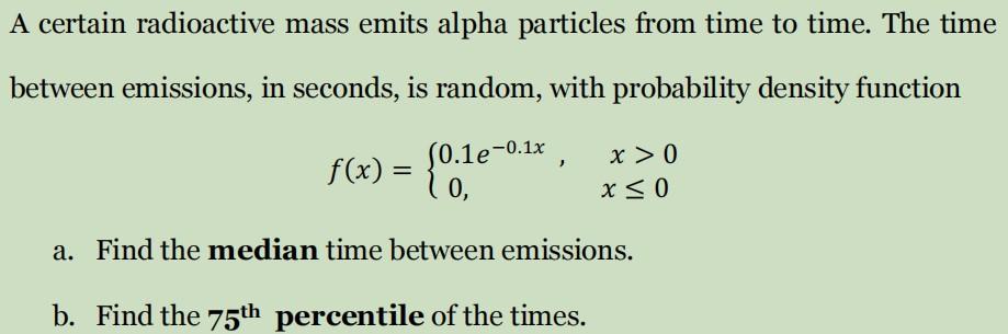 Solved A certain radioactive mass emits alpha particles from | Chegg.com