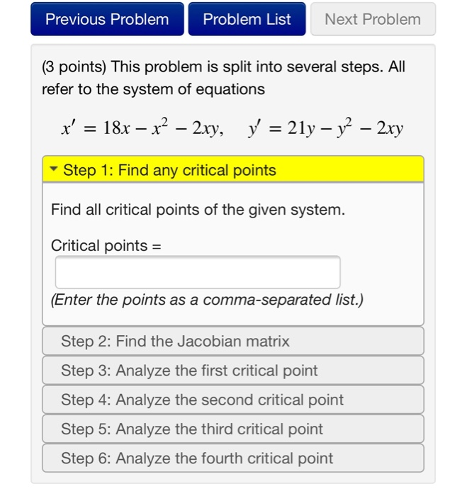 Solved Previous Problem Problem List Next Problem (3 points) | Chegg.com