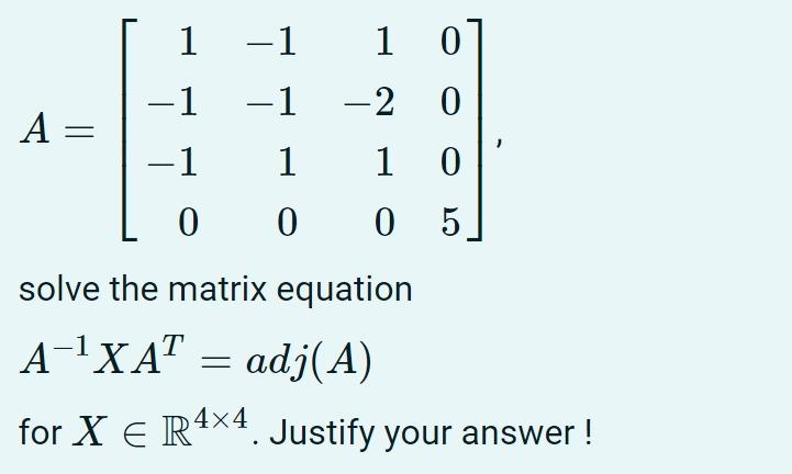 Solved 1 -1 1 0 - A = -1 -1 -2 0 -1 1 1 0 0 0 0 0 5 solve | Chegg.com