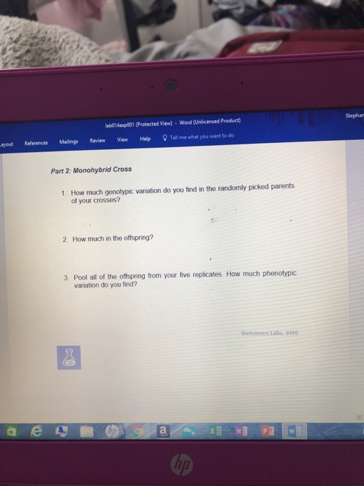 Solved Stephanie M lab014exp001 (Protected View) - Word | Chegg.com