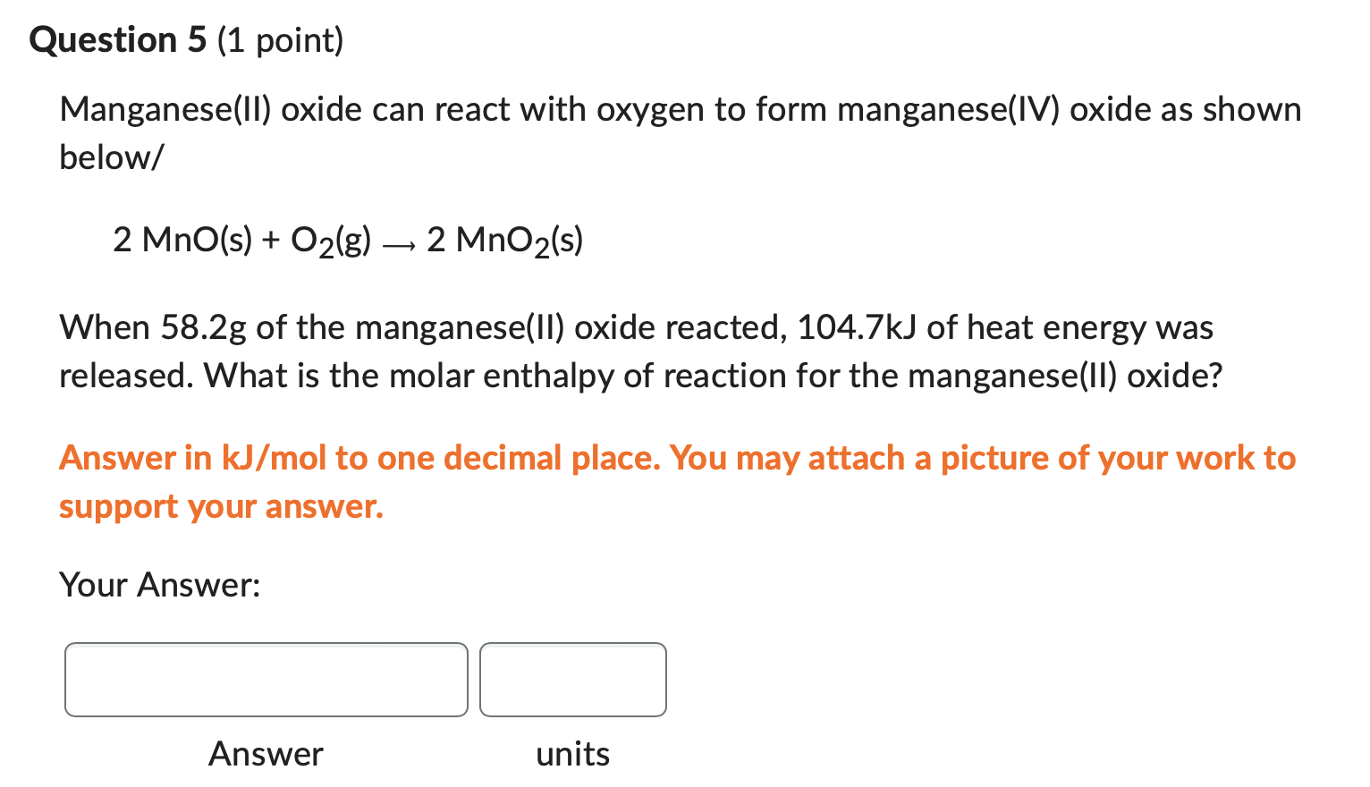 Solved Manganese(II) oxide can react with oxygen to form | Chegg.com