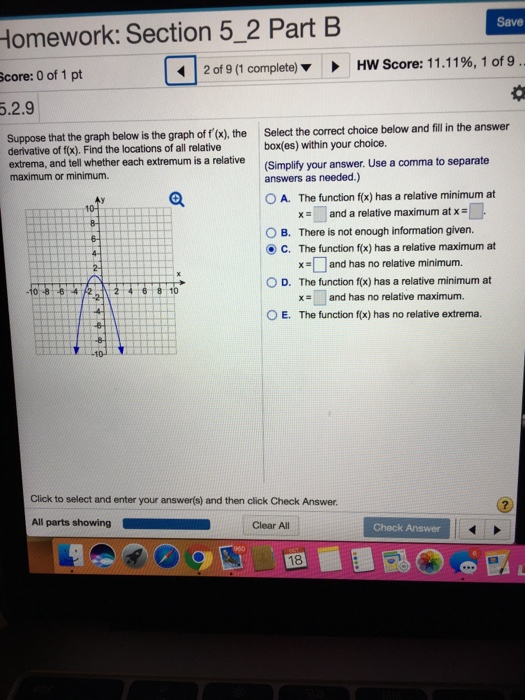 Solved Save Homework: Section 5_2 Part B | 2 of 9 (1 | Chegg.com Solved Save Homework: Section 5_2 Part B | 2 of 9 (1 | Chegg.com