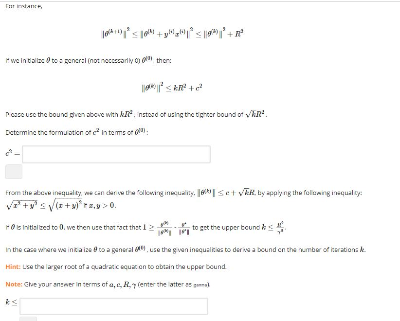 In Class We Initialized The Perceptron Algorithm With 