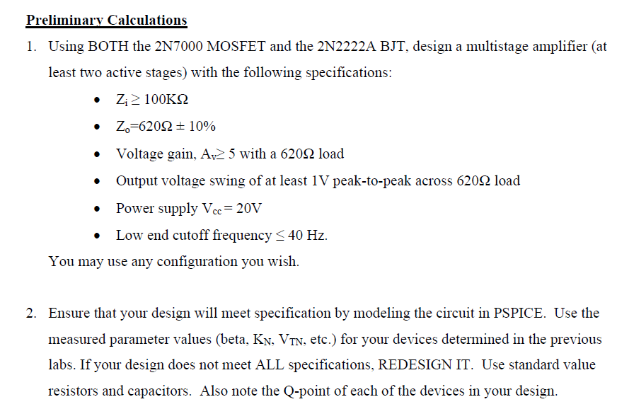 Solved Please use a "common source + common emitter" or | Chegg.com