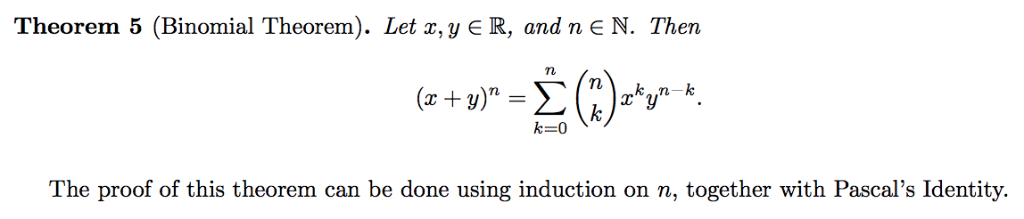 Solved Proof of binomial theorem | Chegg.com