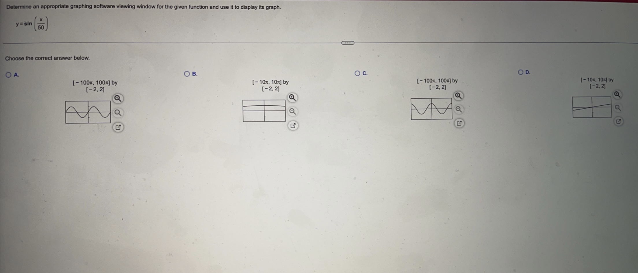 Solved Determine an appropriate graphing software viewing | Chegg.com