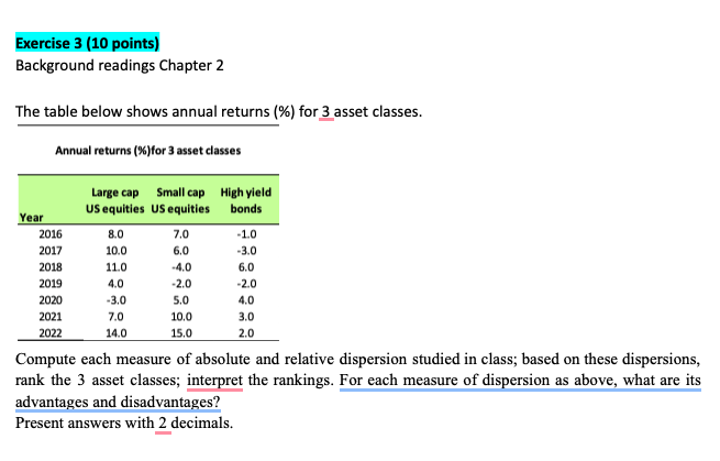 Solved Exercise 3 (10 points) Background readings Chapter 2 | Chegg.com