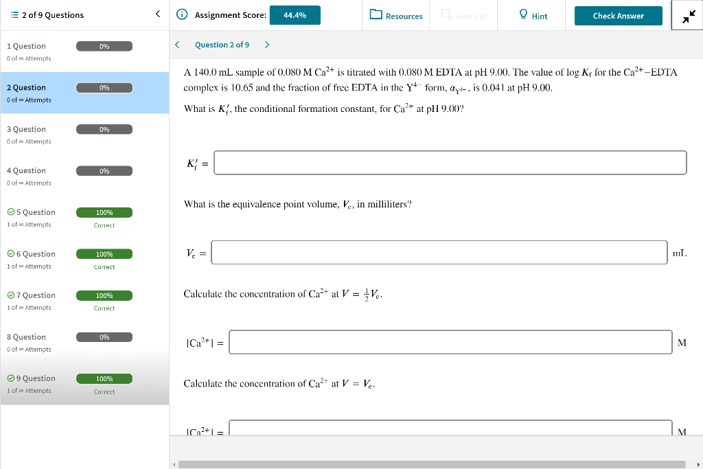 Solved 2 of 9 Questions