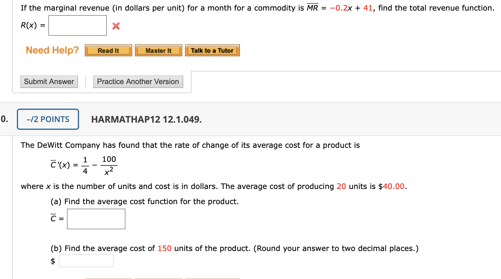 Solved If the marginal revenue (in dollars per unit) for a | Chegg.com