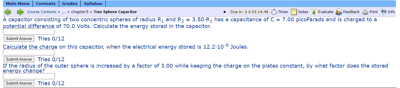 Solved Main Menu Contents Grades Syllabus Info Course | Chegg.com