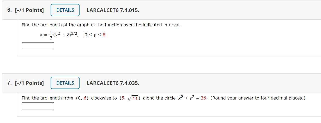 Solved 6. [-/1 Points] DETAILS LARCALCET6 7.4.015. Find the | Chegg.com