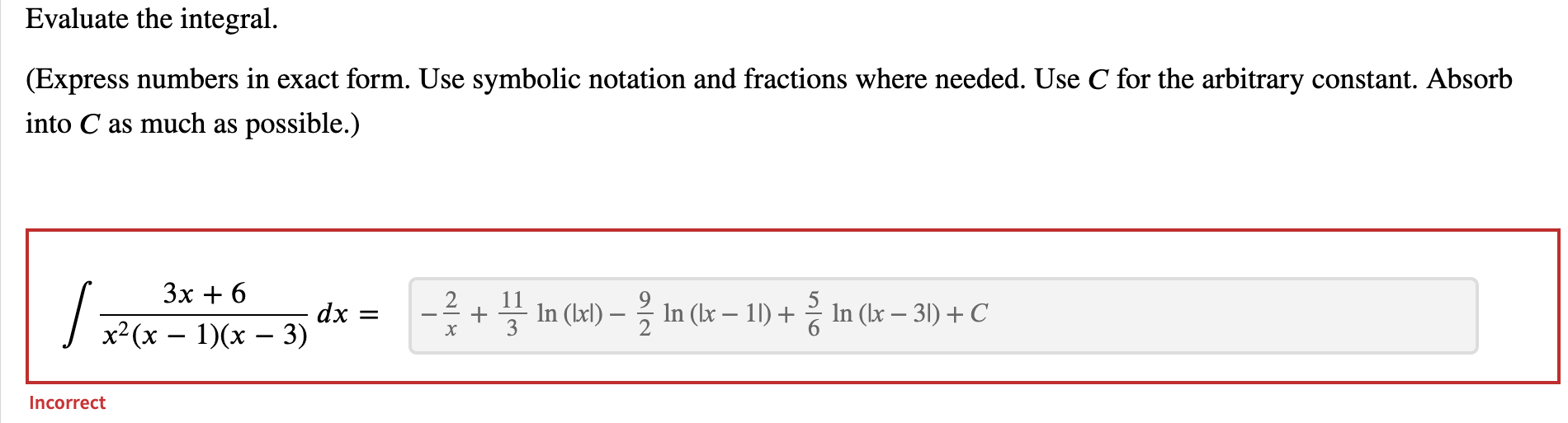 Solved Evaluate the integral. (Express numbers in exact | Chegg.com