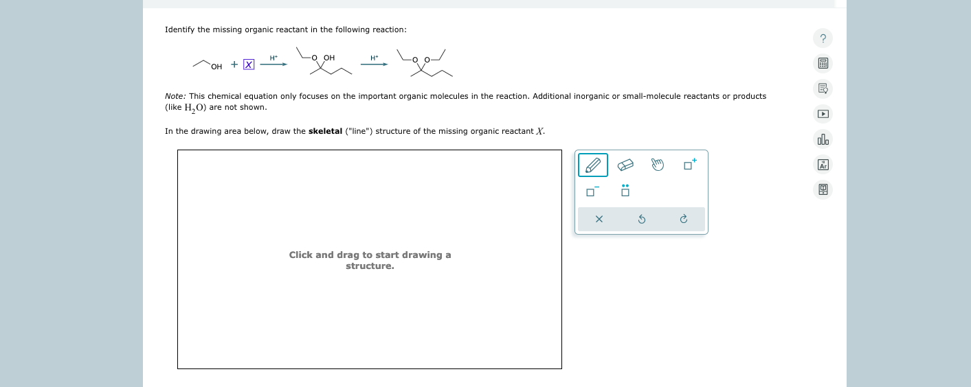 Solved Identify the missing organic reactant in the | Chegg.com