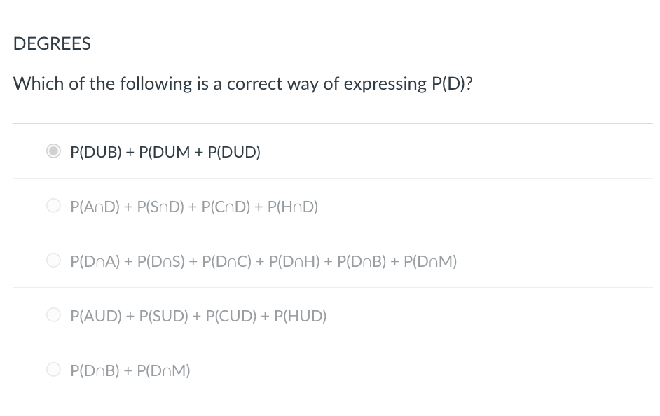 Solved Use the information below for the DEGREES questions | Chegg.com