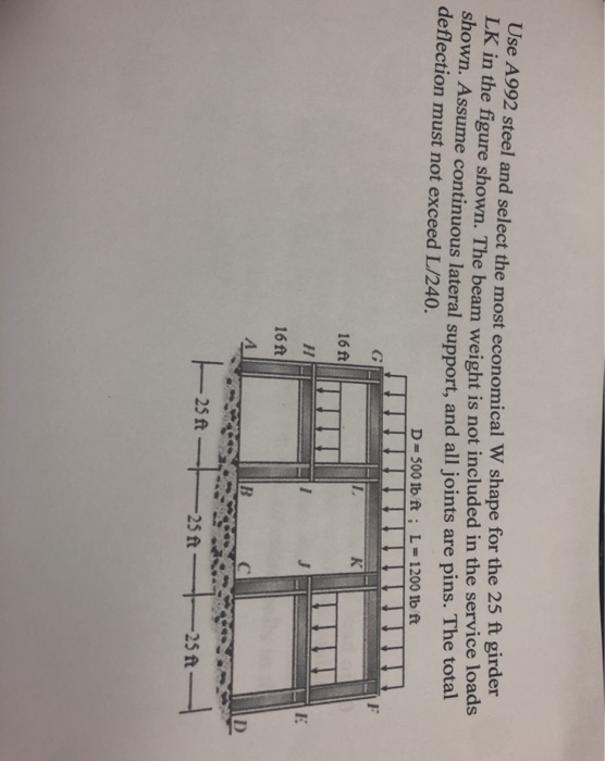 Use the column load tables and the data from Q6, | Chegg.com