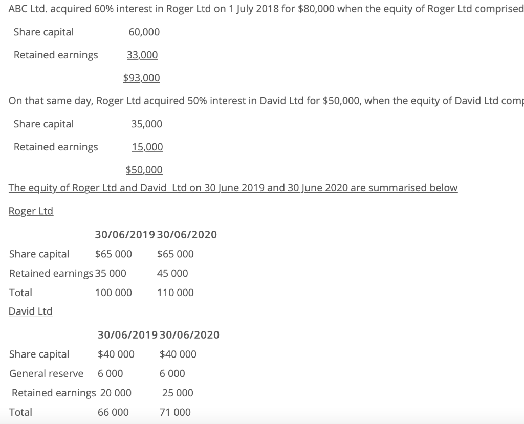 Required: 1. Calculate Direct Non Controlling | Chegg.com