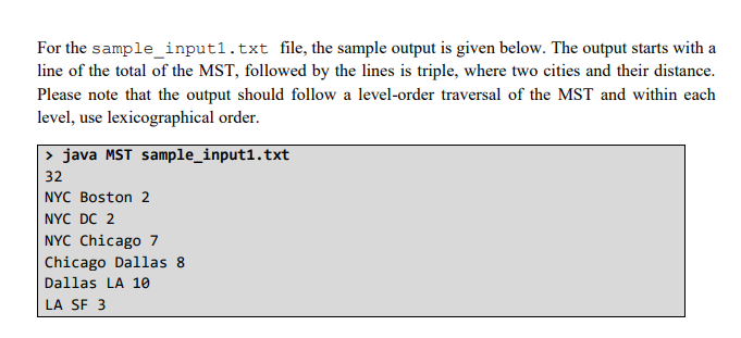 Solved Plase Write in JAVA with expelantation NYC Chicago LA | Chegg.com