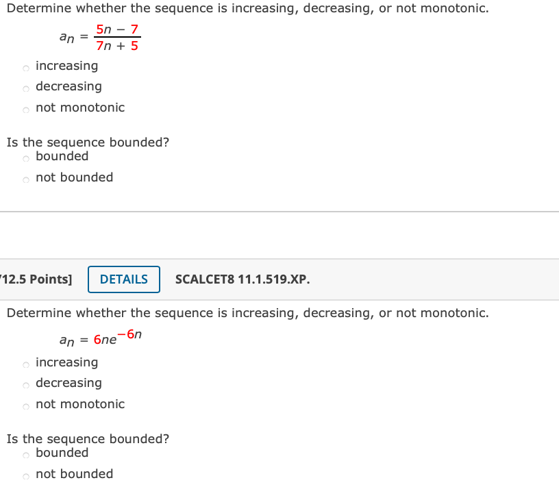 Solved Determine Whether The Sequence Is Increasing