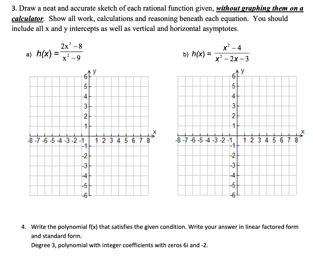 Solved 3. Draw a neat and accurate sketch of each rational | Chegg.com