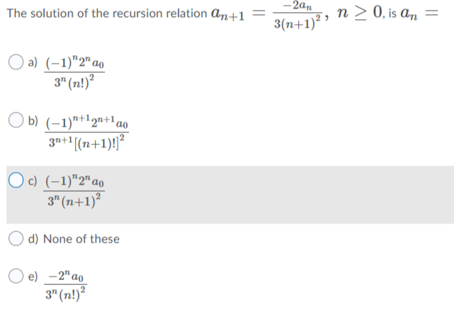 Solved The coefficient recursion relation for the solution y | Chegg.com