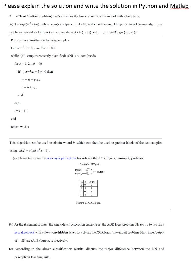 Solved Please explain the solution and write the solution in | Chegg.com