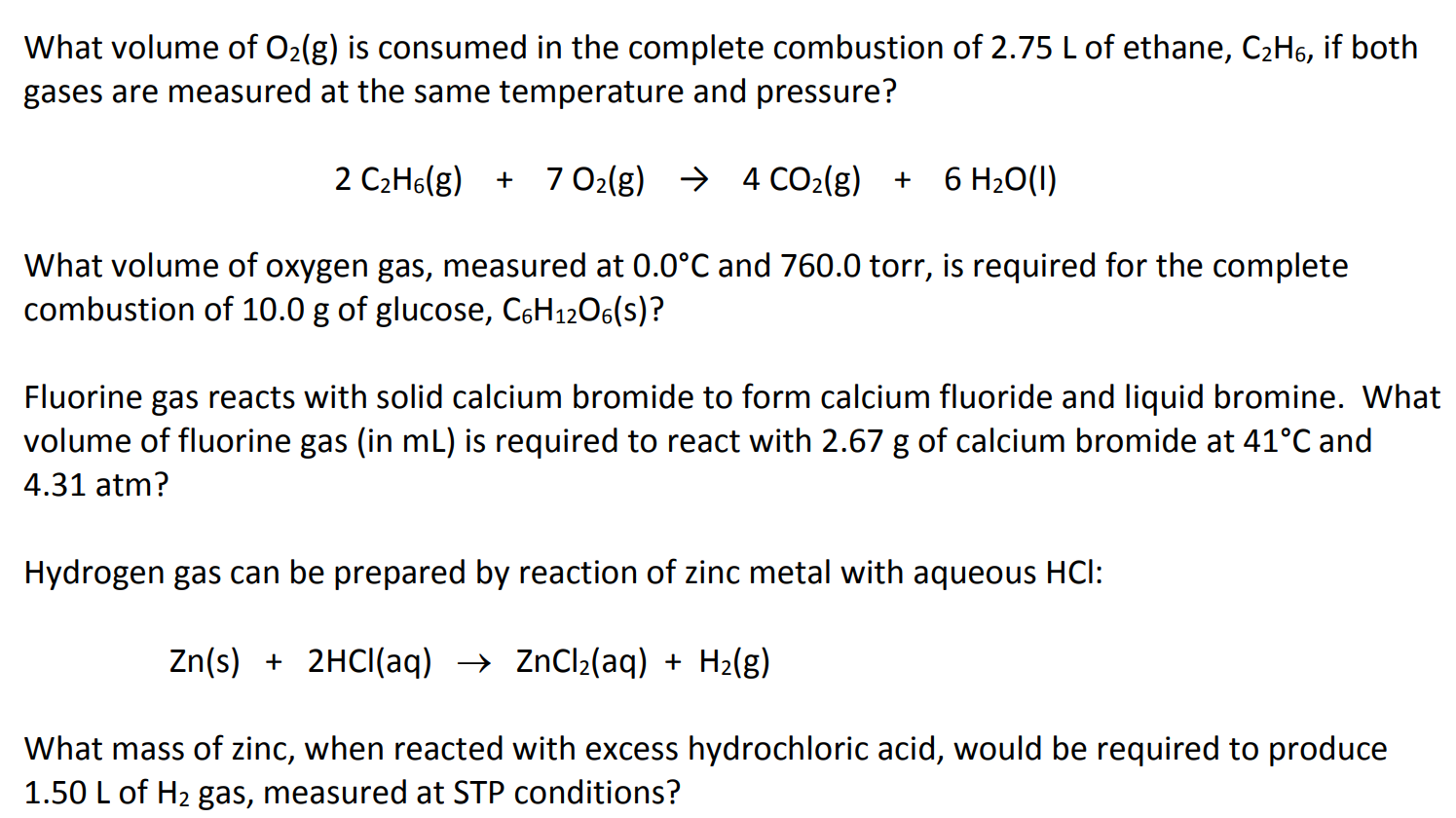 Solved What volume of O2( g) is consumed in the complete | Chegg.com