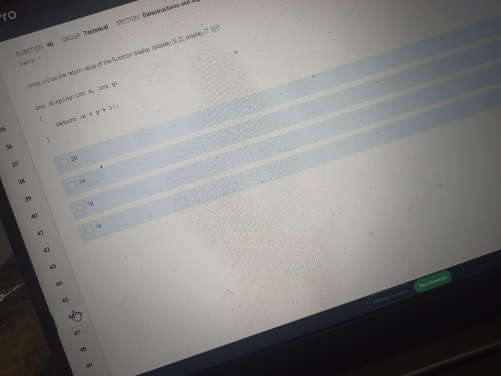 Solved the return value of the function display (display | Chegg.com