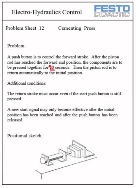 Solved Electro-Hydraulics Control FESTO DIDACTIC Problem | Chegg.com