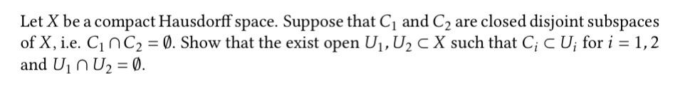 Let X be a compact Hausdorff space. Suppose that C1 | Chegg.com
