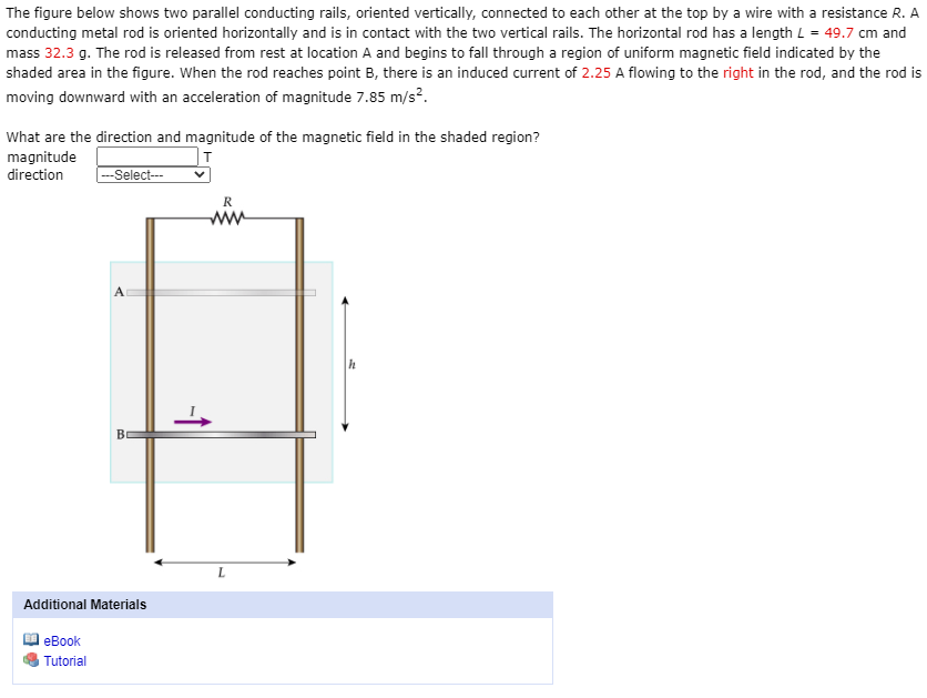 Solved The figure below shows two parallel conducting rails, | Chegg.com