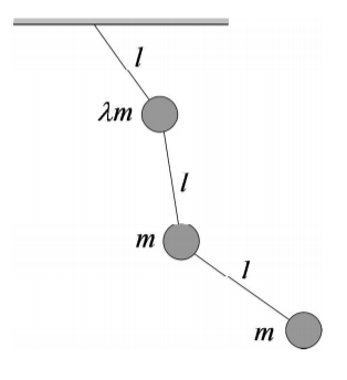 Solved A triple pendulum consists of three masses, , and , | Chegg.com