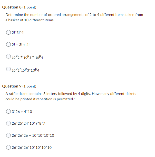Solved Determine the number of ordered arrangements of 2 to | Chegg.com