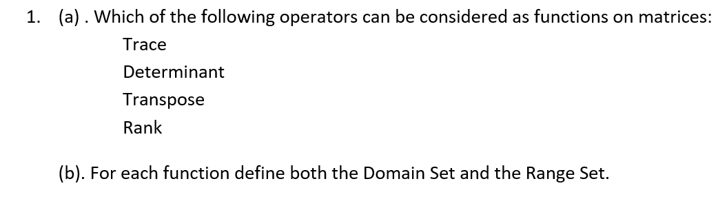 Solved (a). Which of the following operators can be | Chegg.com