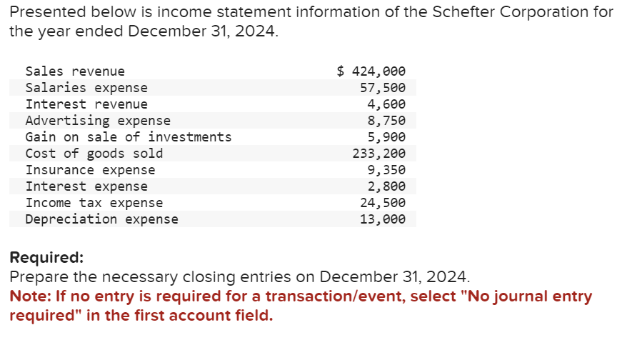 Solved Presented below is income statement information of | Chegg.com