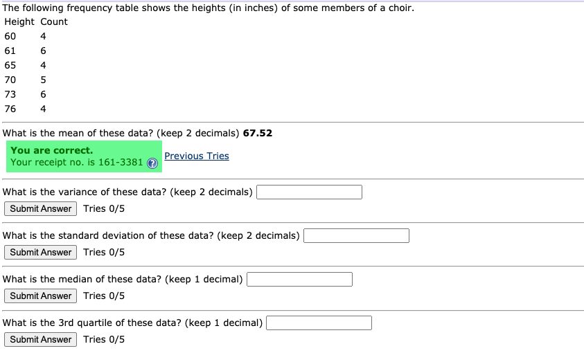 Solved The following frequency table shows the heights (in | Chegg.com